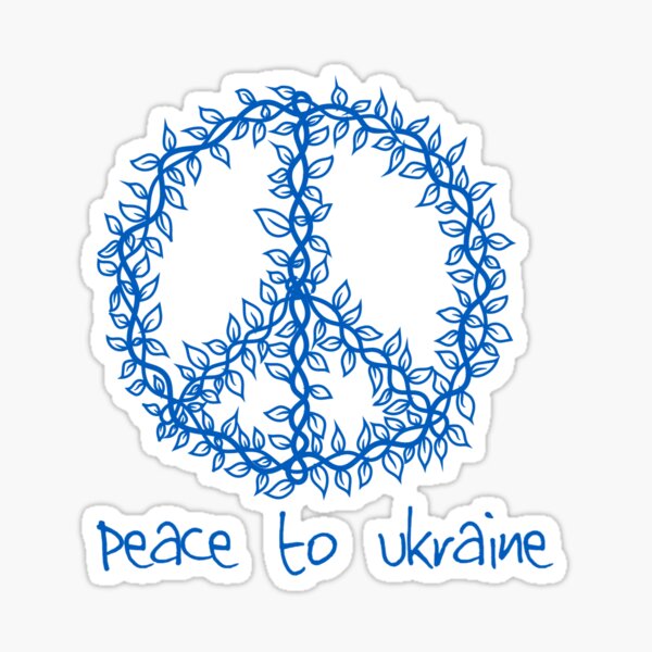 "Peace for Ukraine" Sticker by Noventaytres93 | Redbubble
