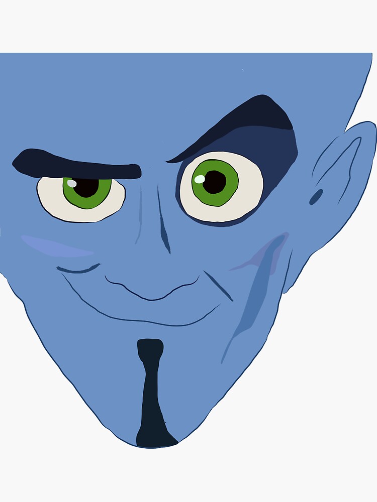 "Megamind" Sticker by Tittering | Redbubble