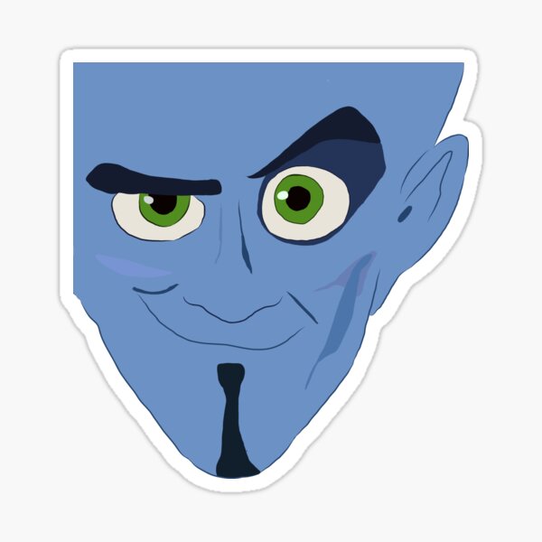 "Megamind" Sticker by Tittering | Redbubble