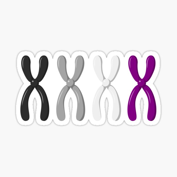 "Asexual Chromosomes" Sticker by Pridish | Redbubble