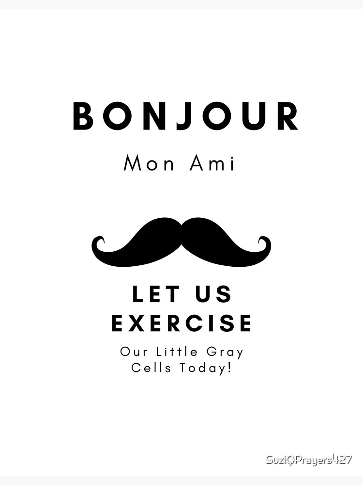 "Exercising gray cells- Hercule Poirot" Sticker by SuziQPrayers427 ...