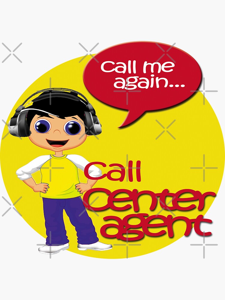 "call center sticker" Sticker by GraphicSigner | Redbubble