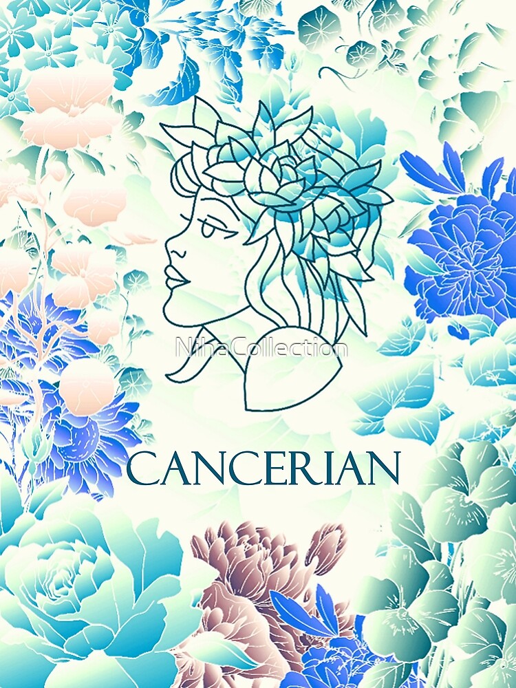"Cancer Zodiac Blue Fantasy Design Horoscope Design" Poster for Sale by ...