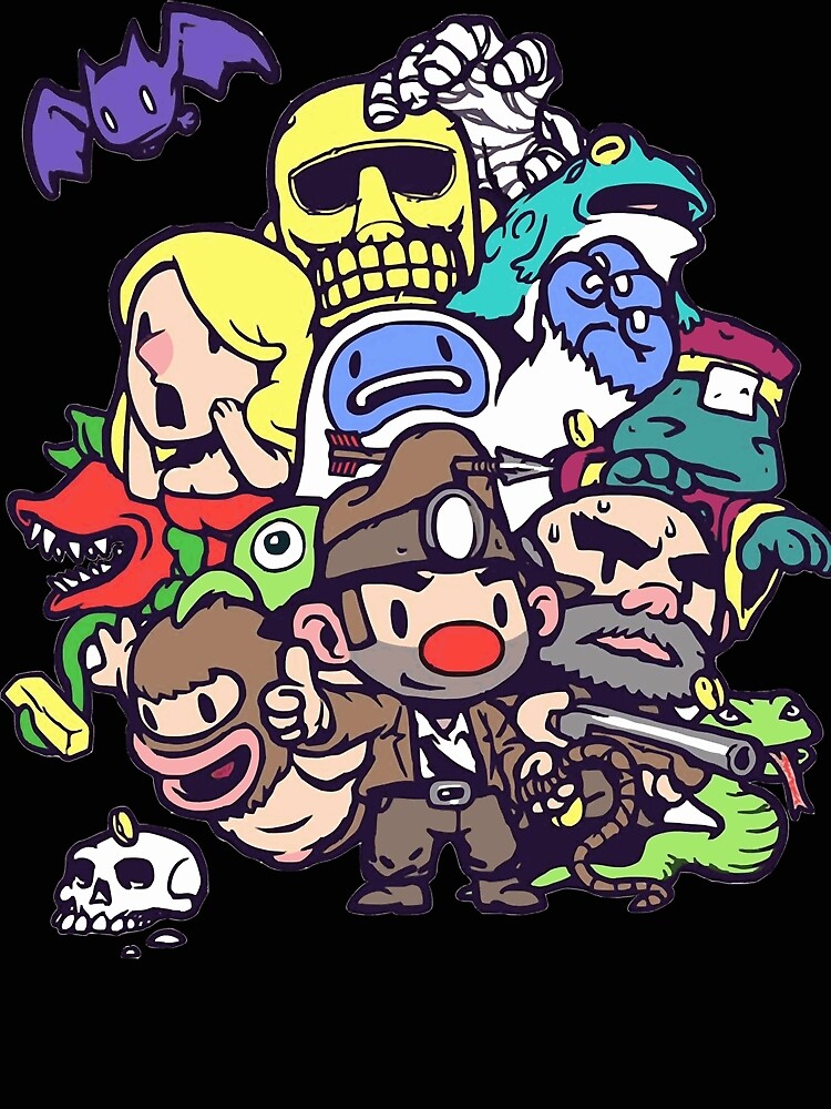 "Spelunky Gang , spelunky, spelunky 2, walls are shifting, videogame ...