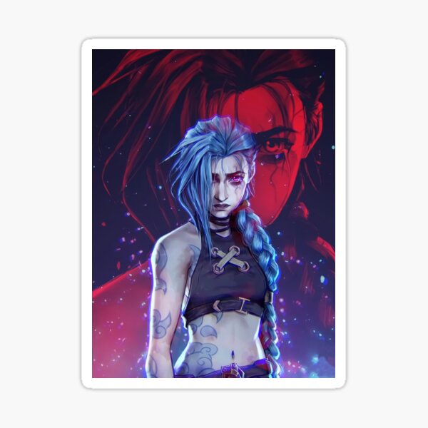 "Jinx characters poster" Sticker by JenniferGipson4 | Redbubble