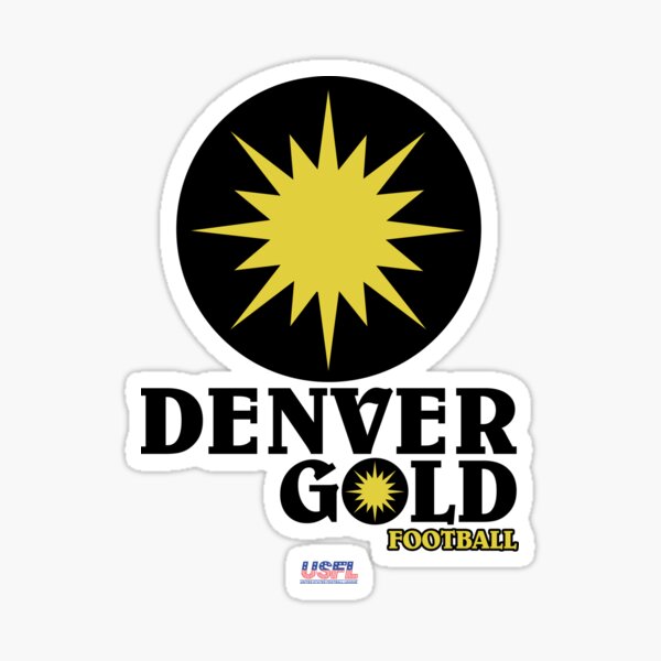"Denver Gold Football" Sticker for Sale by TeeArcade84 | Redbubble