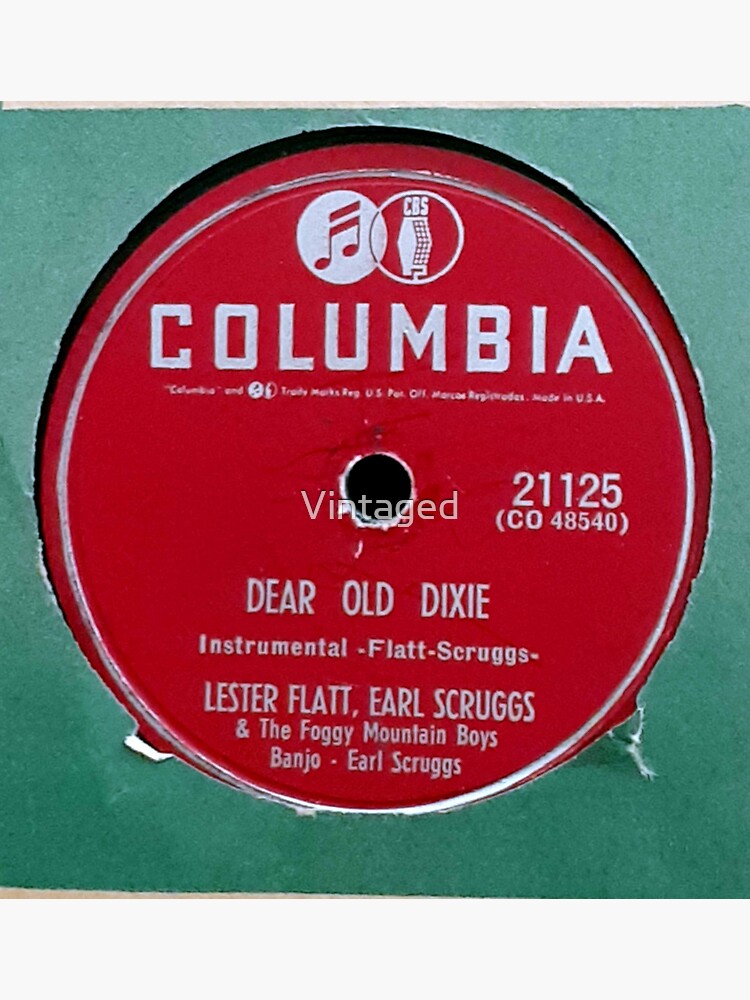 "Copy of Flatt & Scruggs, Dear Old Dixie, 78, Country, Bluegrass, Label" Sticker for Sale by ...