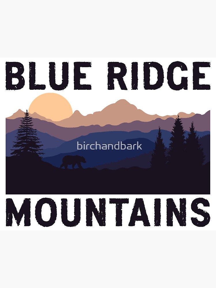 "Blue Ridge Mountains" Sticker for Sale by birchandbark | Redbubble