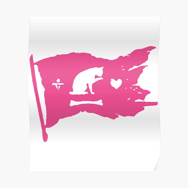 "OUR FLAG MEANS DEATH CAT FLAG " Poster for Sale by LOONIESINC | Redbubble