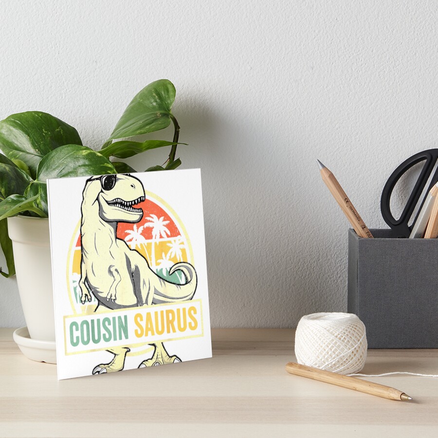 "Cousinsaurus T Rex Dinosaur Cousin Saurus Boy Family" Art Board Print ...