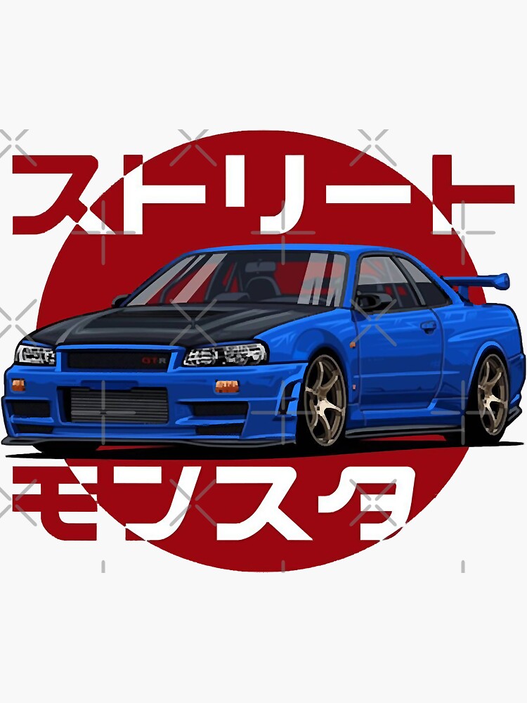 "Gifts Nissan Gtr Retro Vintage" Sticker by LaraSousa1104 | Redbubble