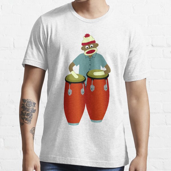 "Sock Monkey Congas" T-shirt for Sale by pounddesigns | Redbubble ...