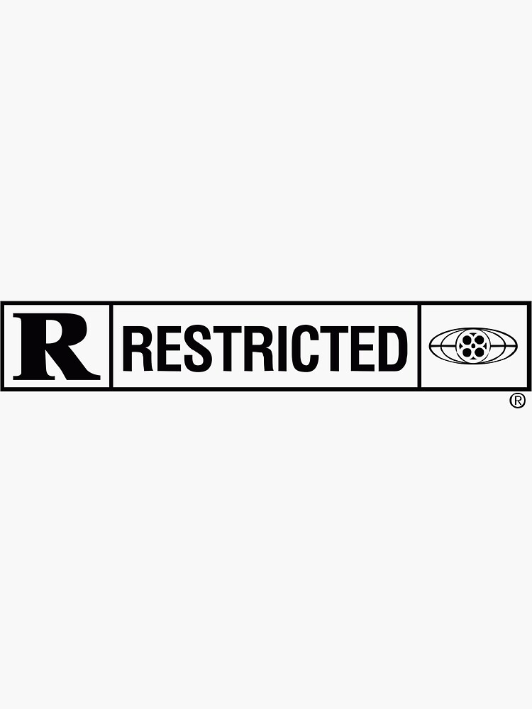"Restricted (Black)" Sticker for Sale by clothes4nymphs | Redbubble