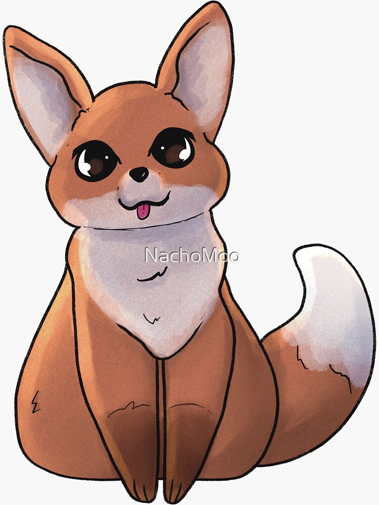 "Mlem fox" Sticker by NachoMoo | Redbubble