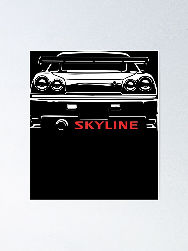 "Gtr Skyline R34 Rear Painting" Poster by LaraSousa1104 | Redbubble