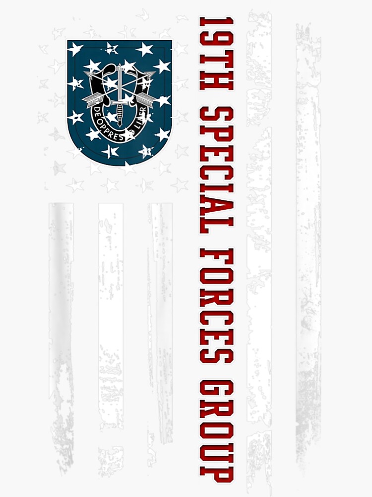 "19th Special Forces Group Veteran USA Flag Veterans Day Xmas" Sticker ...