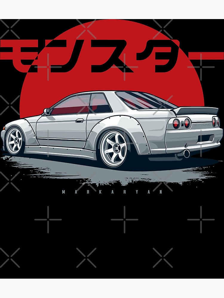 "Retro Widebody Skyline R32" Poster for Sale by LaraSousa1104 | Redbubble