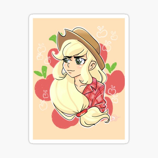 "Applejack (MLP)" Sticker by drawmykpop | Redbubble