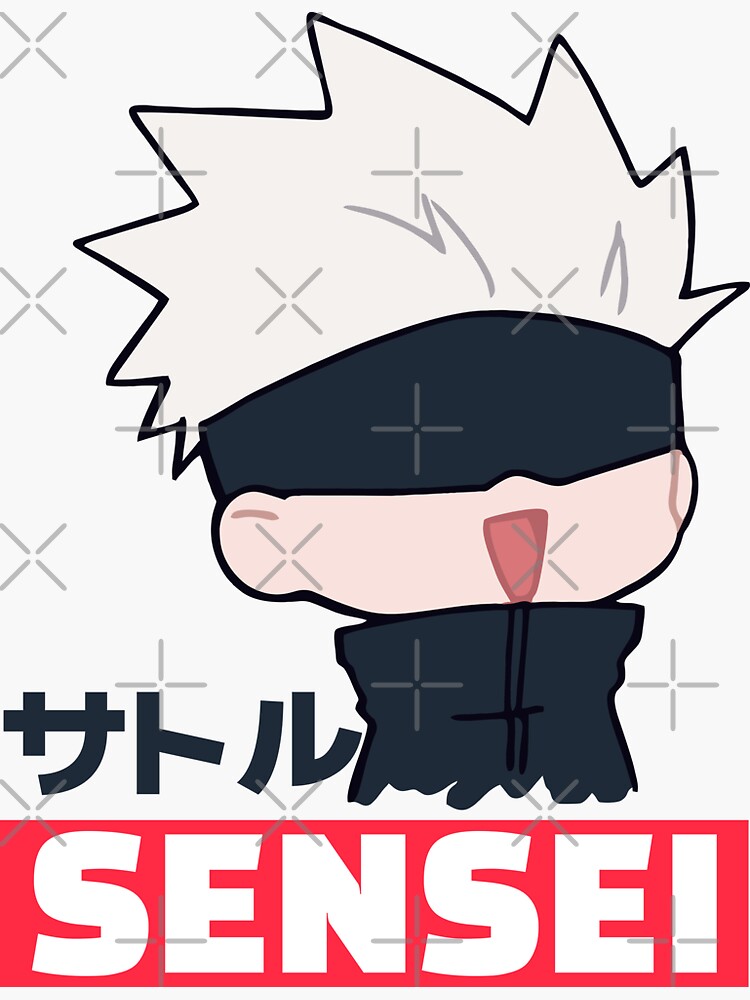 "Gojo Sensei" Sticker by Caorsampor | Redbubble