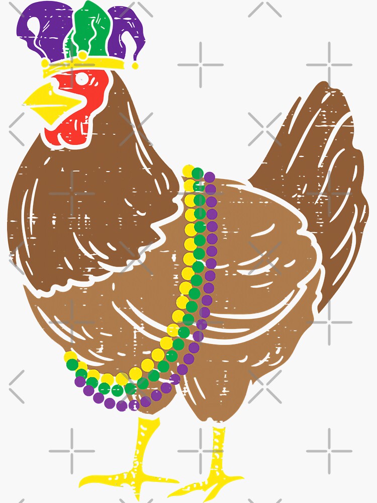 "Jester Chicken Beads Mardi Gras Funny Chickens Farming Chickens ...