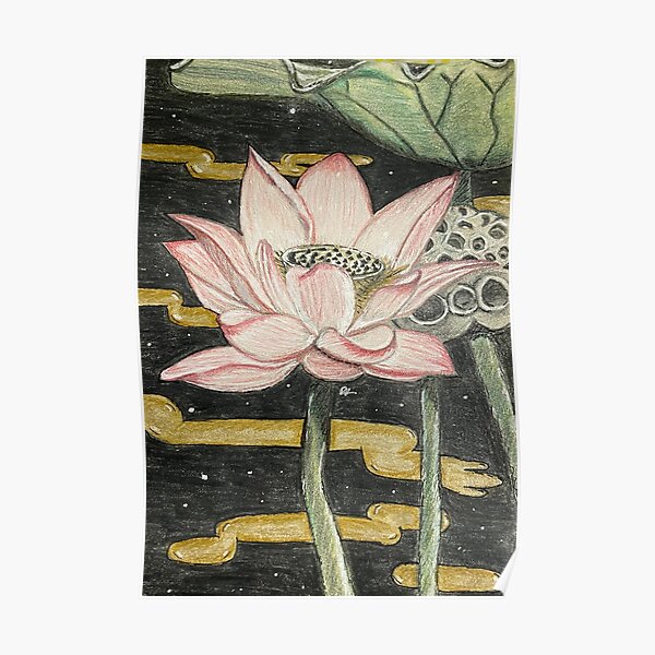 "Lotus Endless Night Dream" Poster for Sale by Gems-of-Rem | Redbubble
