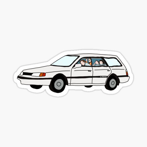 "peach pit car parody" Sticker for Sale by KrystinaRiley | Redbubble