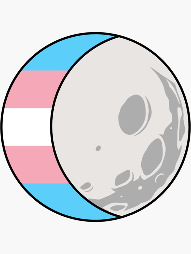 "Transgender Pride Moon Classic ." Sticker by gorzibdowerh | Redbubble