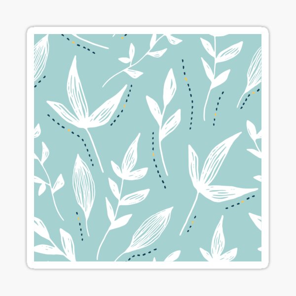 "Simple Leaf Design - Turquoise" Sticker for Sale by chayse-holden ...
