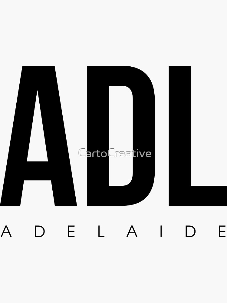"ADL - Adelaide Airport Code" Sticker by CartoCreative | Redbubble