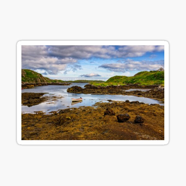 "Tide Out on Scalpay" Sticker by Kasia-D | Redbubble