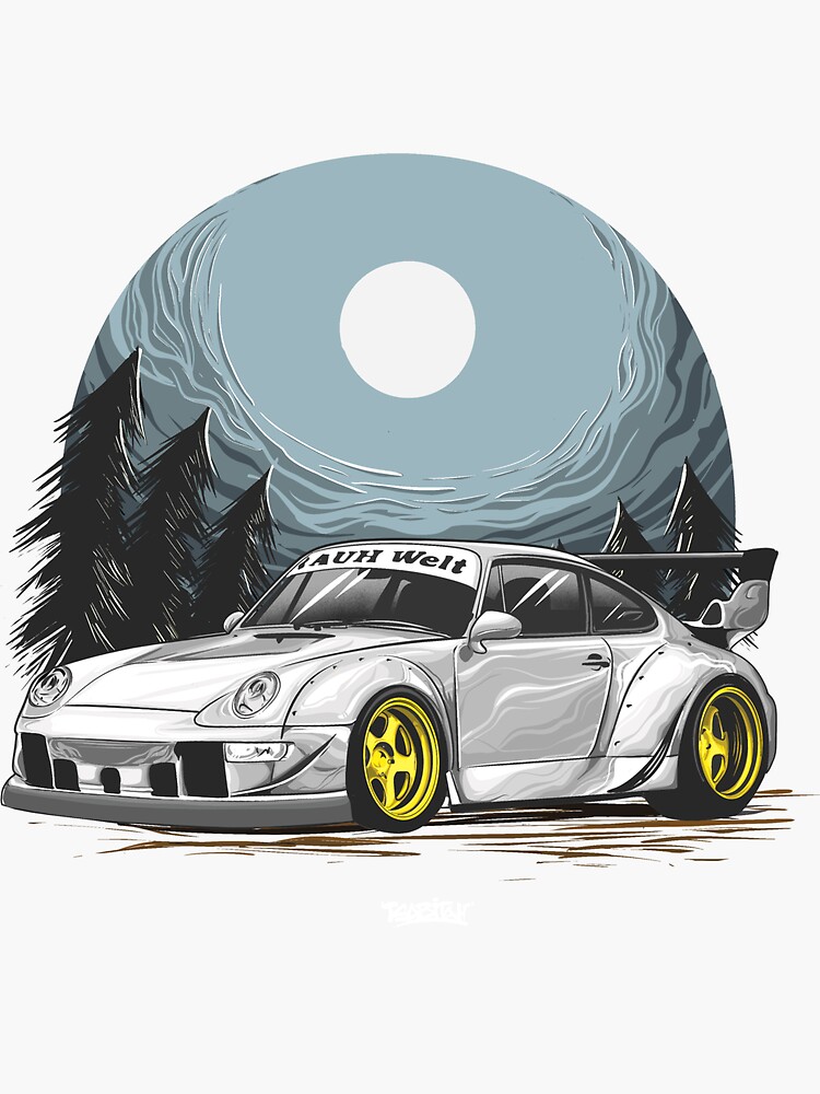 "Rwb Japanese turner" Sticker by Tsabitah | Redbubble