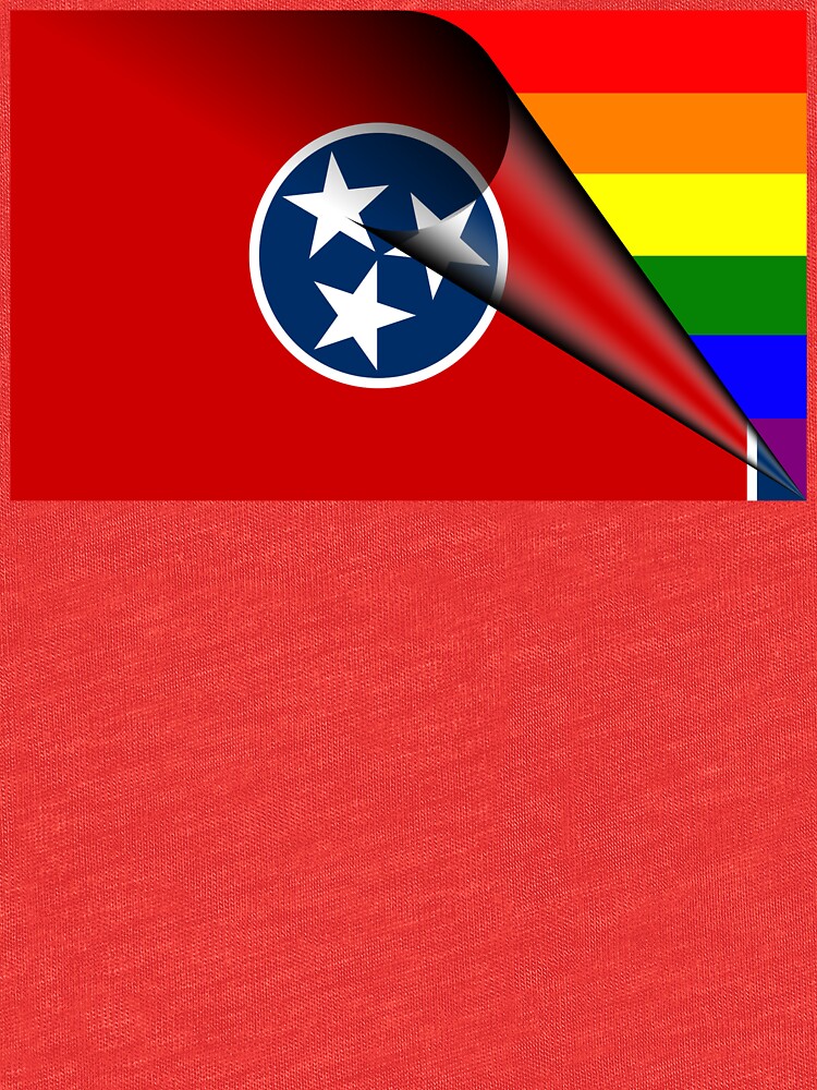 Tennessee Flag Gay Pride Rainbow T Shirt By Bigbadbear Redbubble