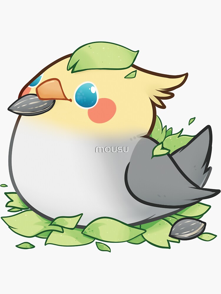 "Chibi Cockatiel" Sticker for Sale by mousu | Redbubble