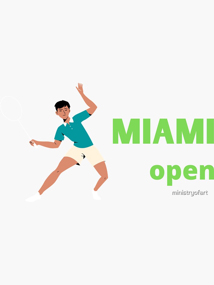 "Miami Open 02" Sticker by ministryofart | Redbubble