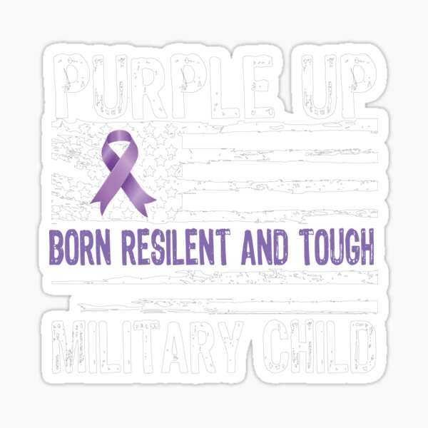 "Purple Up For Military Kids Month of the Military Child" Sticker by ...