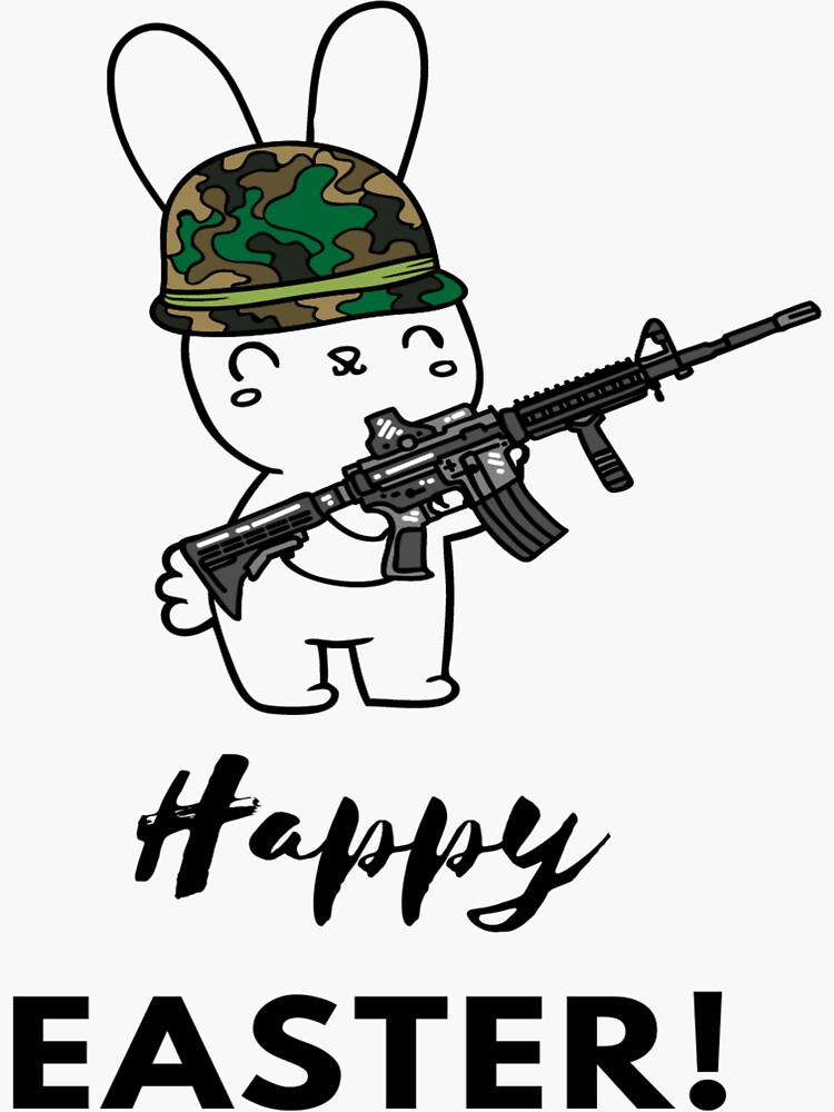 "Tactical rabbit" Sticker by MrPrimus | Redbubble