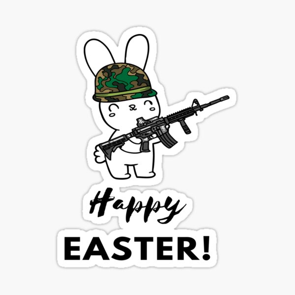 "Tactical rabbit" Sticker by MrPrimus | Redbubble
