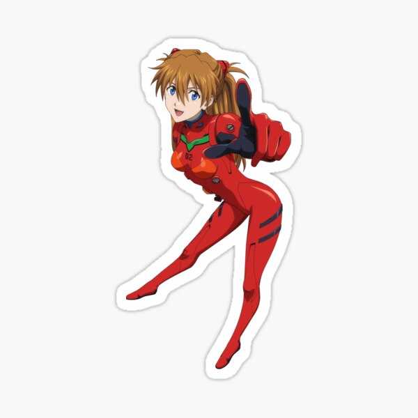 "Asuka // Evangelion" Sticker by RiilRed | Redbubble