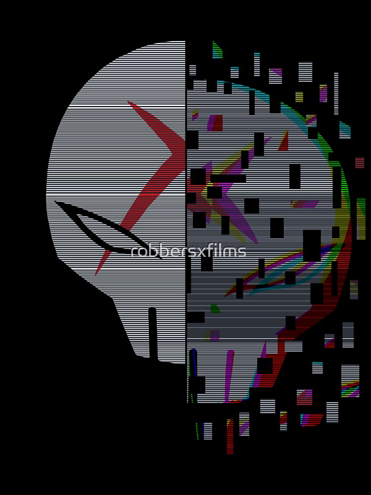 "Red X: Mask in Pixels" Sticker by robbersxfilms | Redbubble