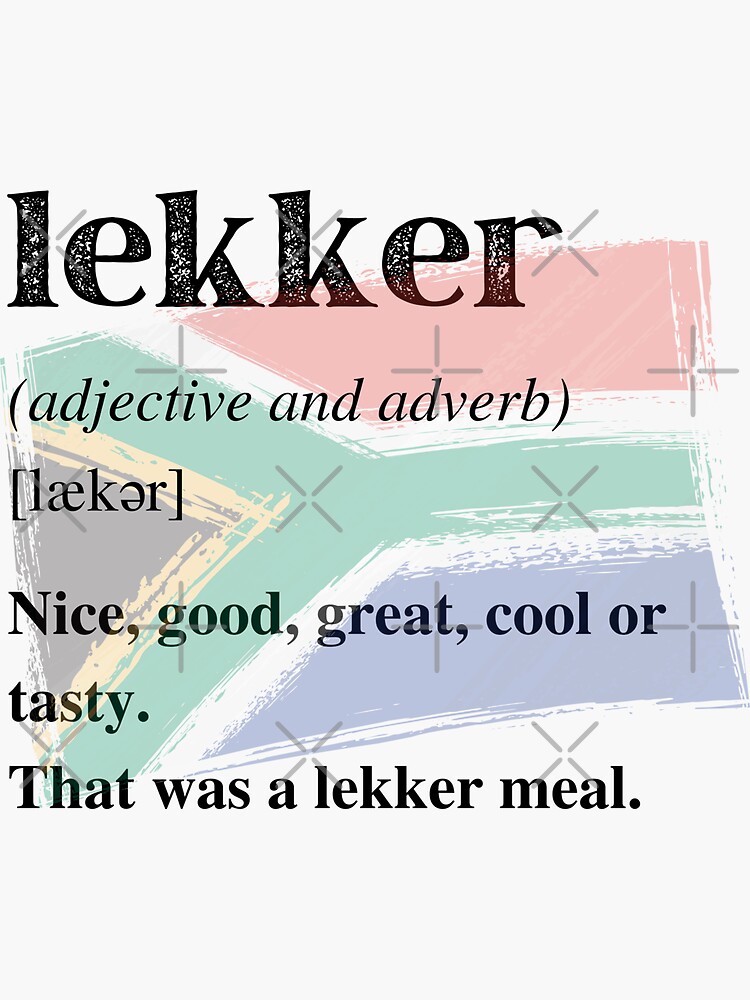 "Lekker" Sticker for Sale by MerWishes | Redbubble