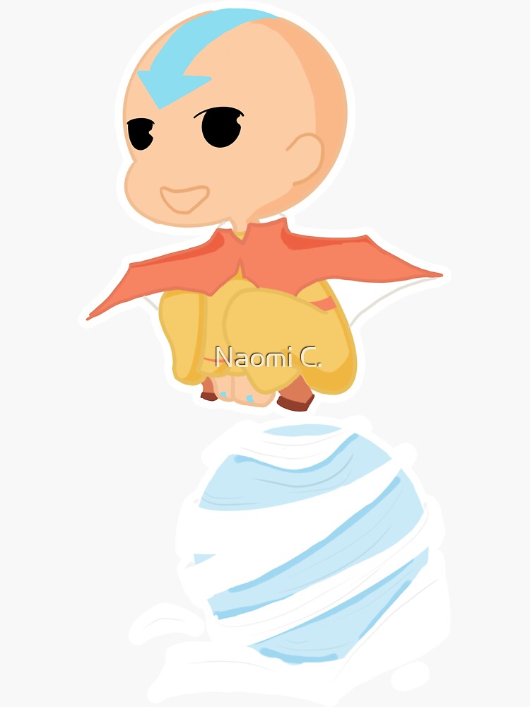 "Aang Chibi Sticker" Sticker by naomicreates20 | Redbubble