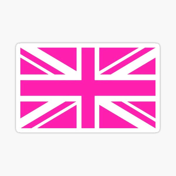 "uk pink flag" Sticker by xminaleax | Redbubble