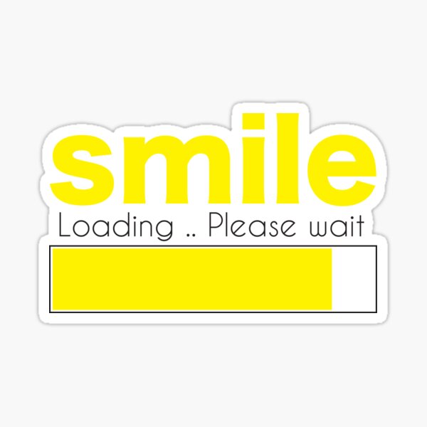 "Smile Loading Please Wait" Sticker by AmadeusGroup | Redbubble
