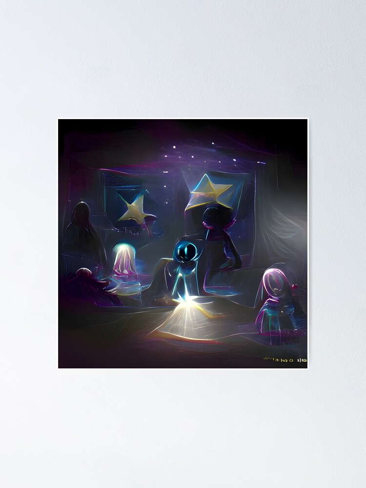 Póster «Arte generado por IA, las estrellas solo son visibles en la ...