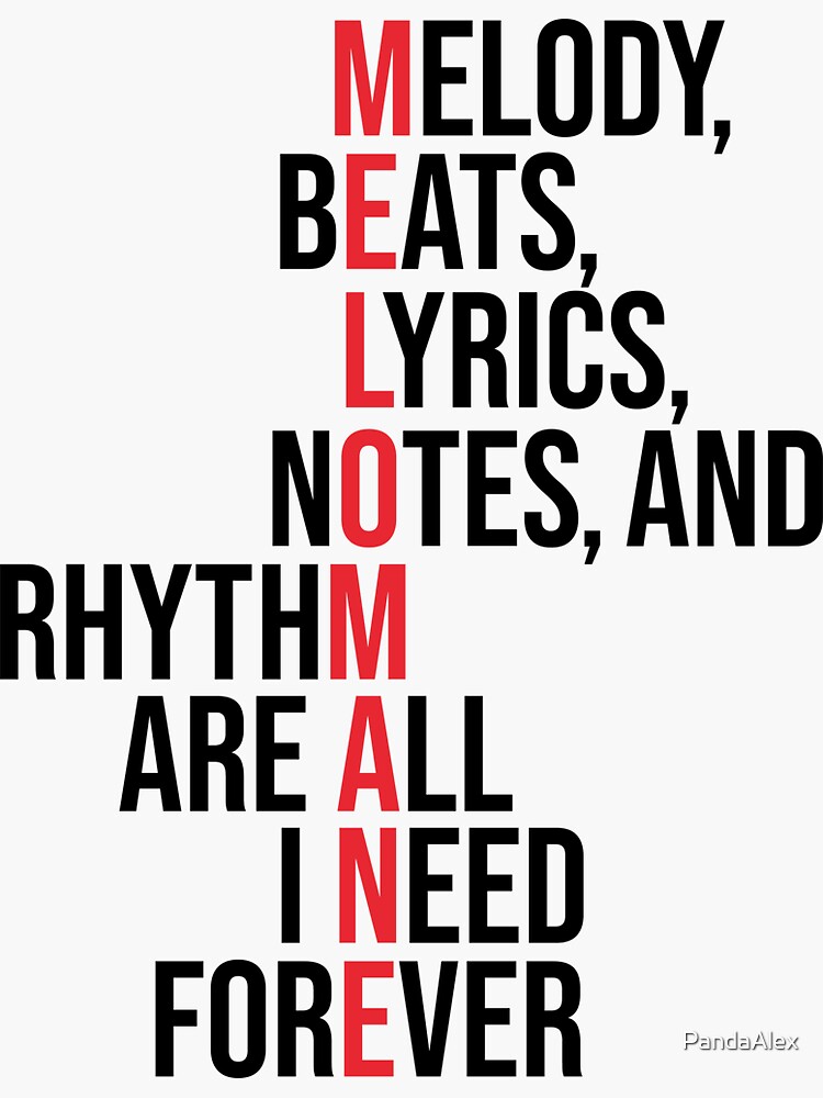 "Melomane" Sticker for Sale by PandaAlex | Redbubble