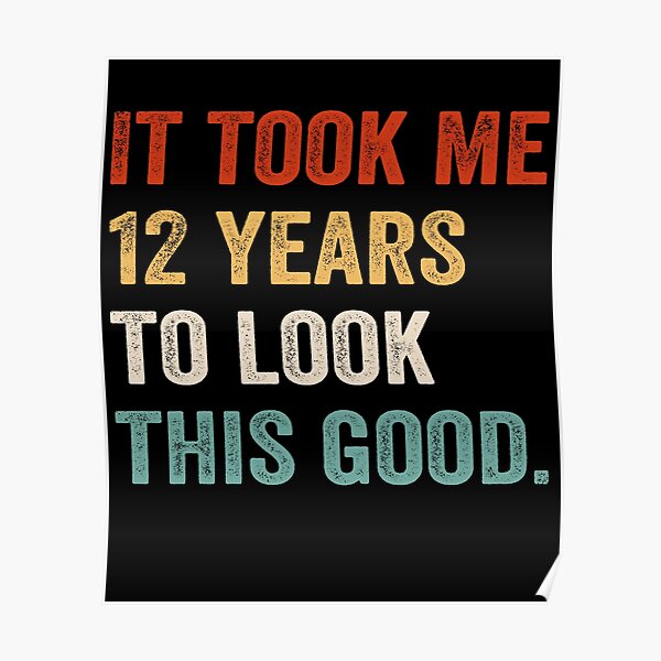"funny 12th Birthday quite 12 Years Old Vintage 2010 Birthday" Poster ...