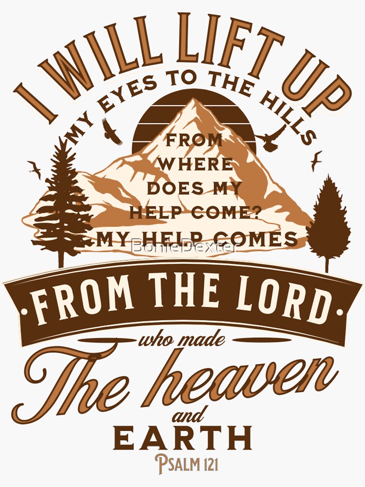 "Psalm 121" Sticker by BonieDexter | Redbubble