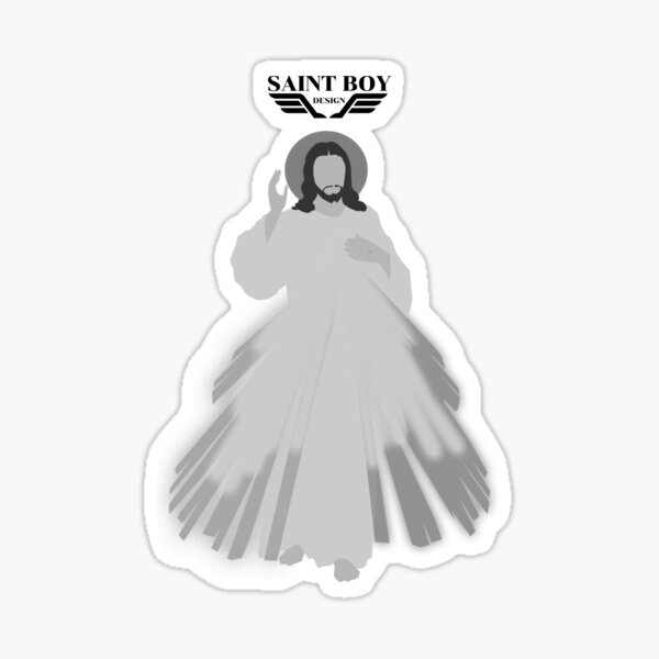 "Saint boy design with angle god logo" Sticker by saintboy | Redbubble