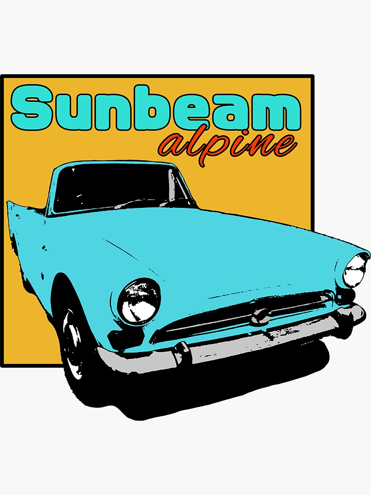 "Sunbeam alpine " Sticker for Sale by Gnarmate | Redbubble