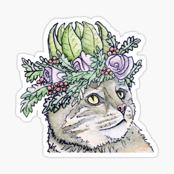 "King of Cats" Sticker by BrutishIsles | Redbubble